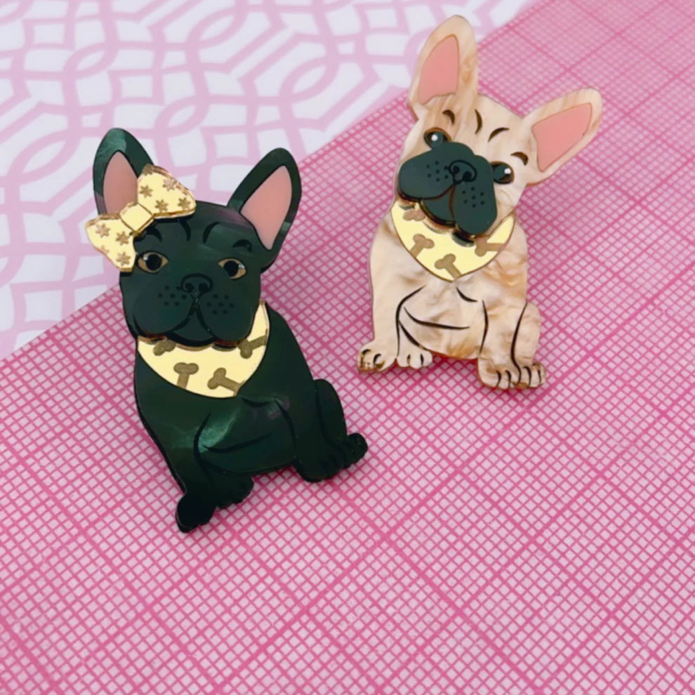 Bling Hound : Frenchie Brooch – Broochaholic