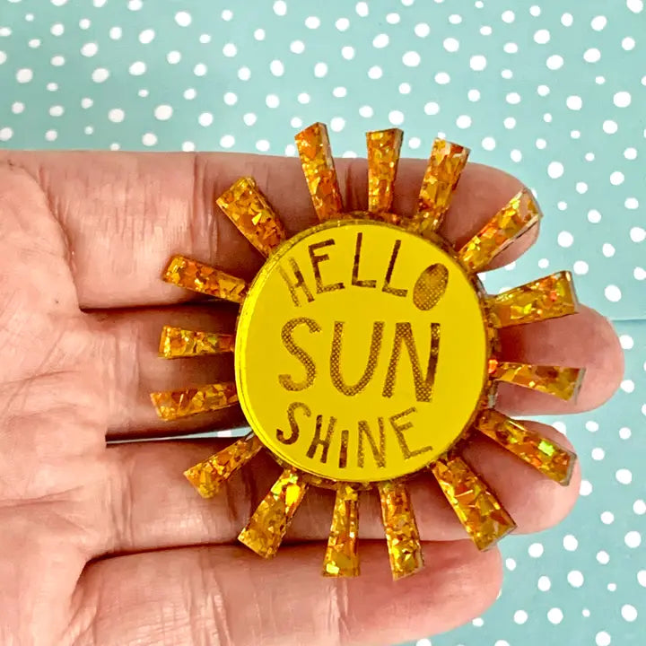 Birdie Bananas : Hello Sunshine Sun Brooch – Broochaholic