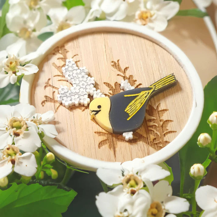 Lost Kiwi Designs : Mohua Brooch – Broochaholic